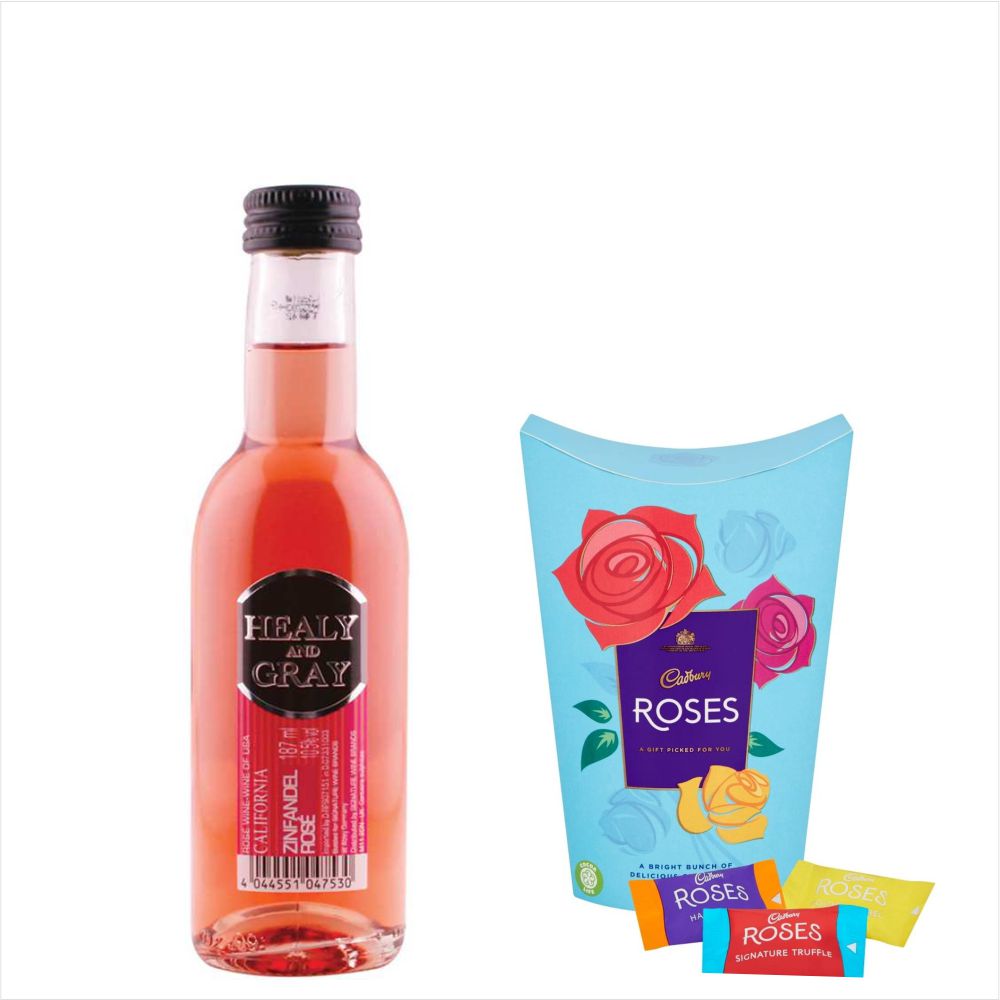 Healy & Gray Zinfandel Rose 18.7ml & Roses Chocolate GiftHealy & Gray ...