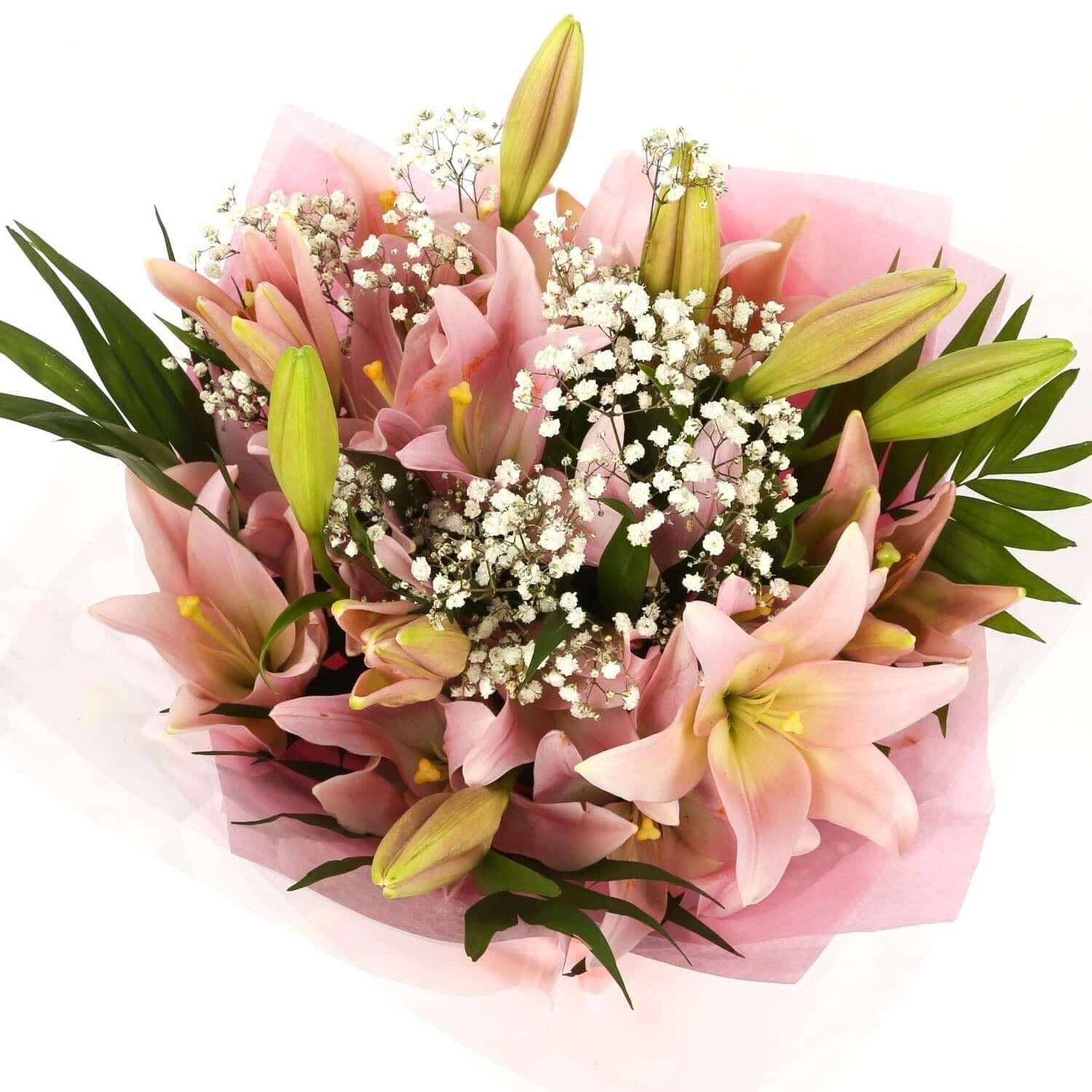 A Classic Pink Lilies BouquetA Classic Pink Lilies Bouquet flowers ...