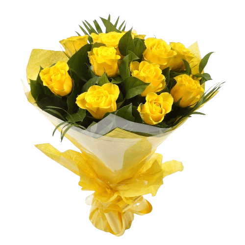 12 Luxury Yellow Roses BouquetYellow Roses Bouquet. Expertly created by ...