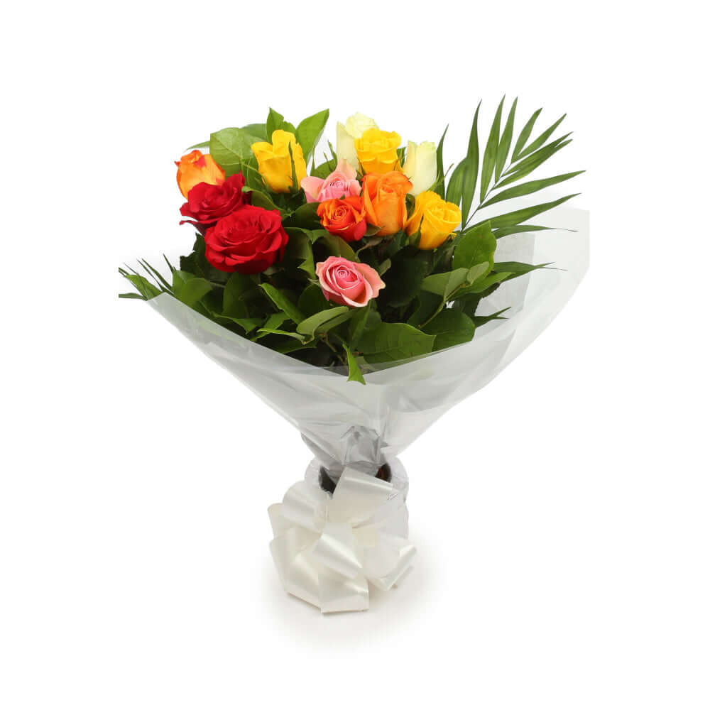 Multicolour Roses Bouquet – Lovely Flora World