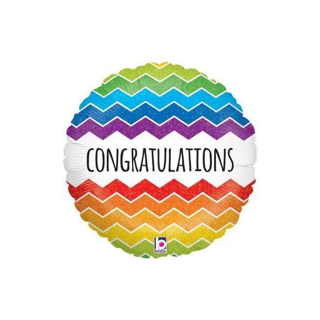 Congratulations Balloon & Brilliant Blooms FlowersThis Beautiful ...